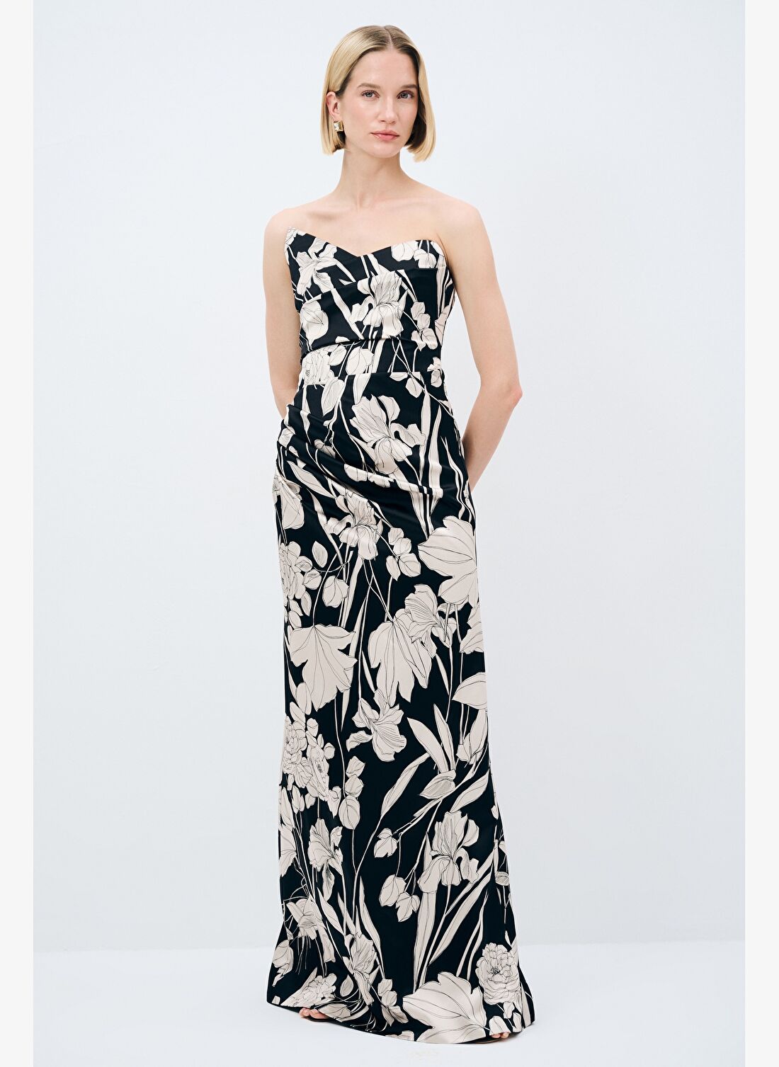 Mert Aslan Drapeli Asimetrik Elbise - 15801003 | Boyner