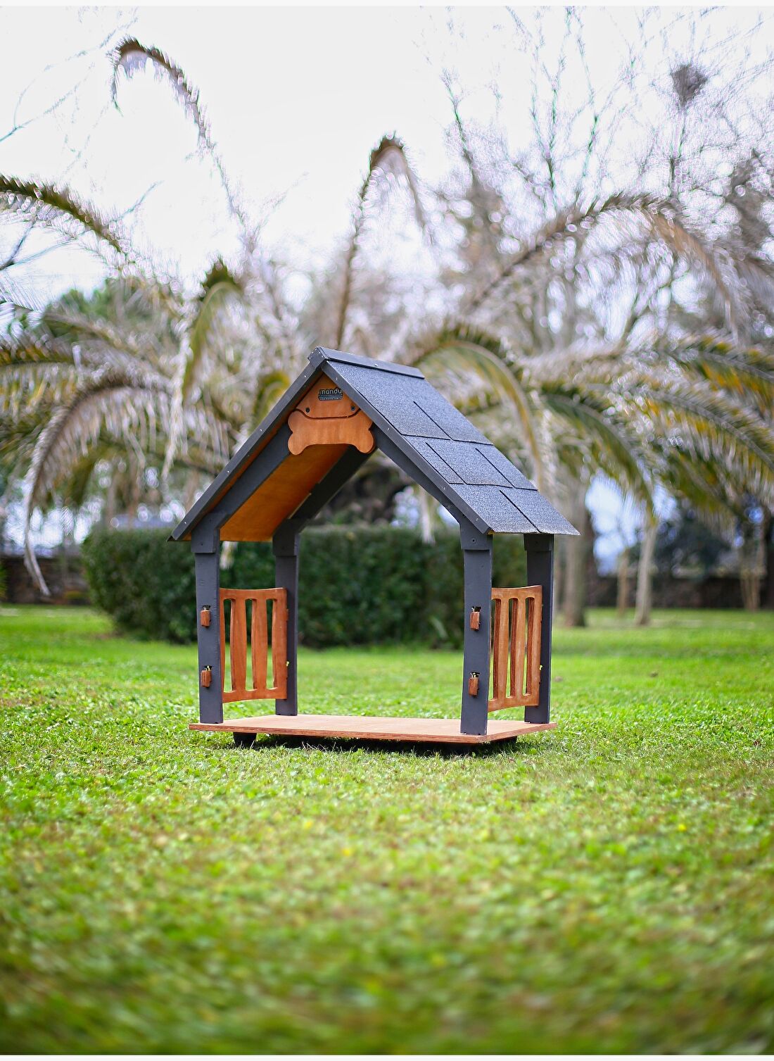 Mandu Isı Yalıtımlı Ahşap Köpek Kulübeleri Için Ekstra Gölgelİk Çati Ve ...