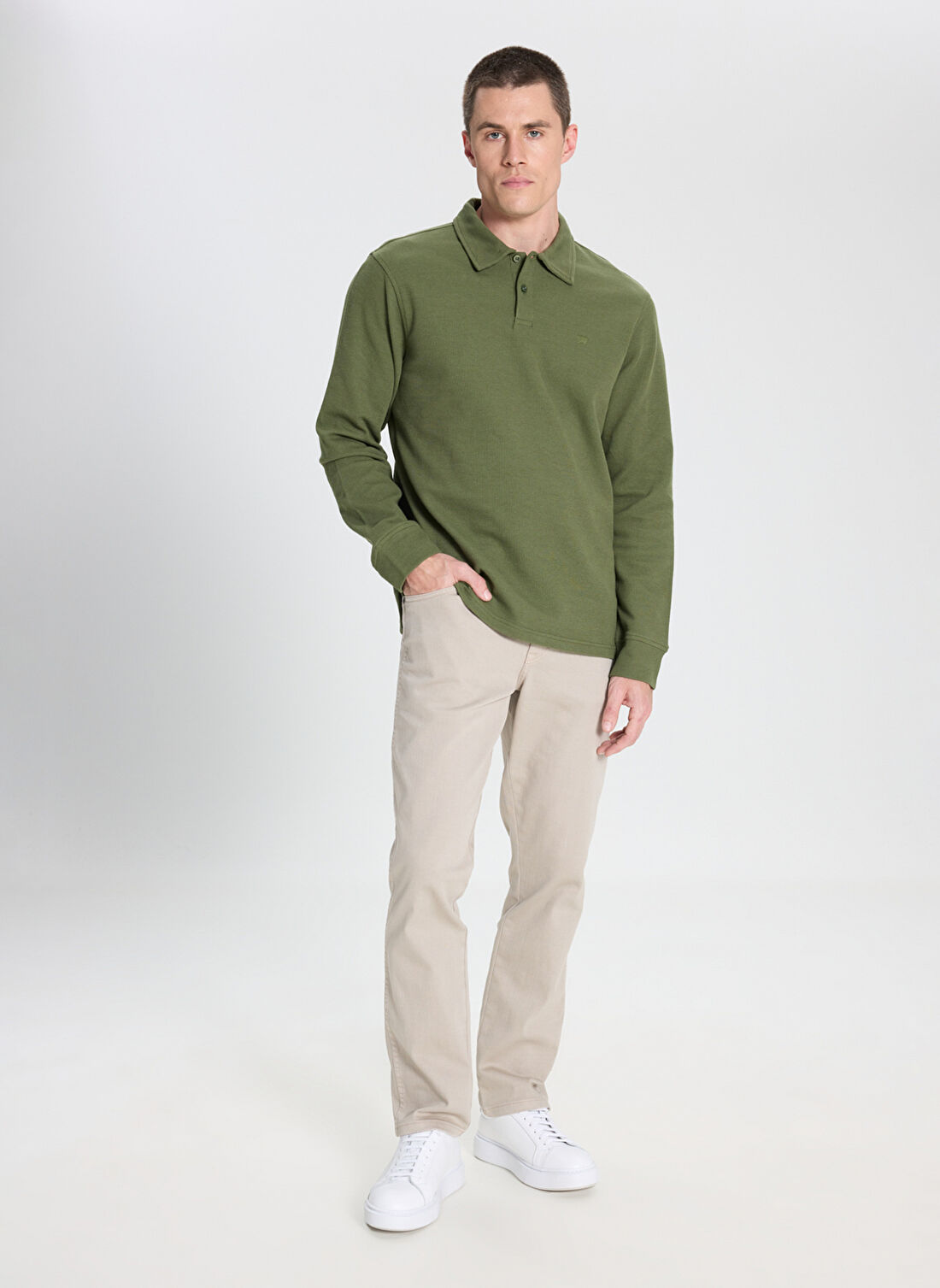 Wrangler Haki Erkek Regular Fit Polo T-Shirt W242778308 Regular Polo T ...