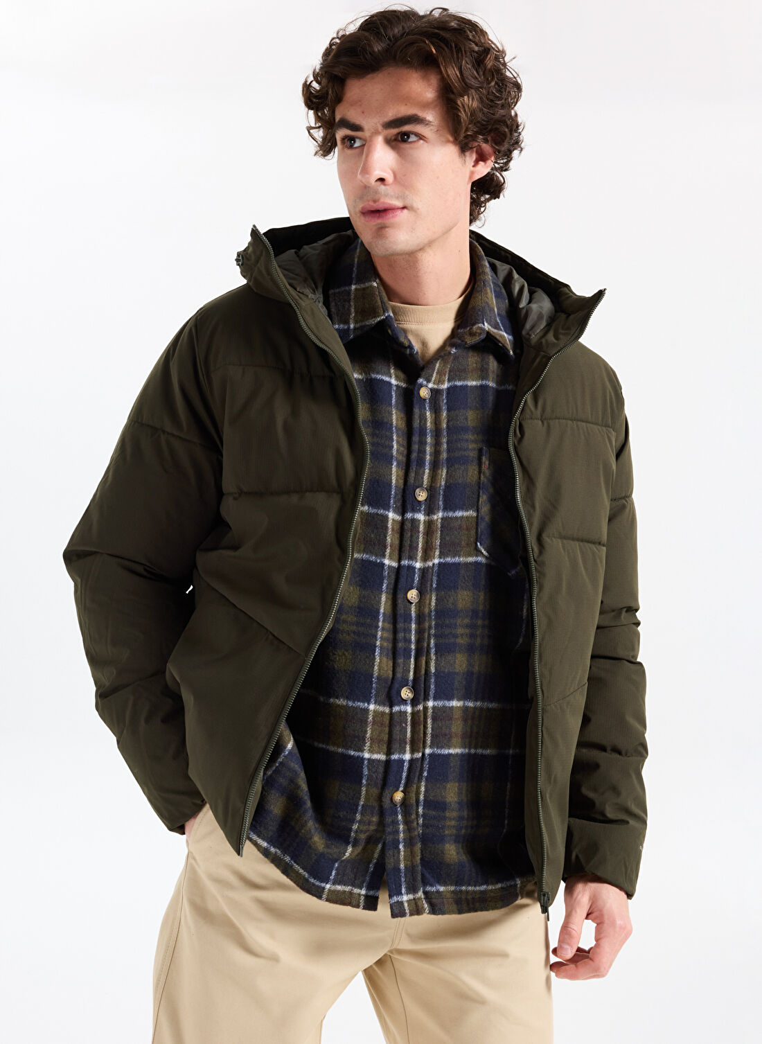 Jack & Jones Bordo Erkek Kapüşonlu Normal Mont 12283517_Jjglobal Puffer ...