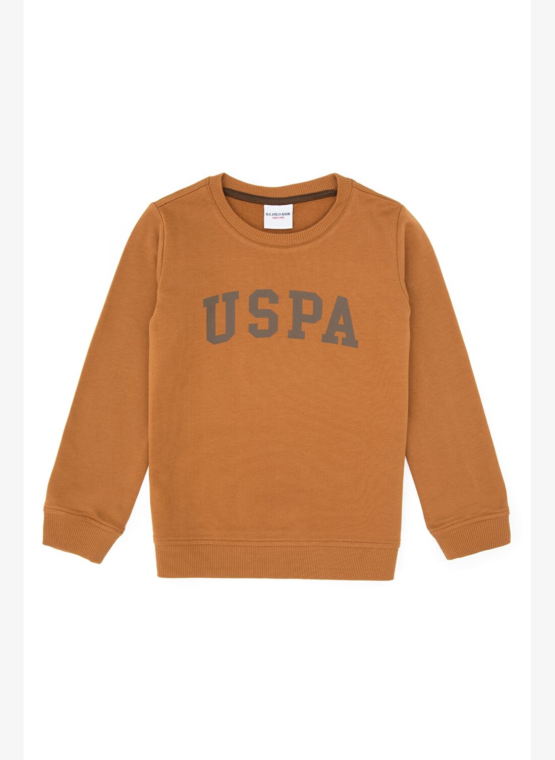 U.S. Polo Assn. Erkek Çocuk Camel Basic Bisiklet Yaka Sweatshirt ...
