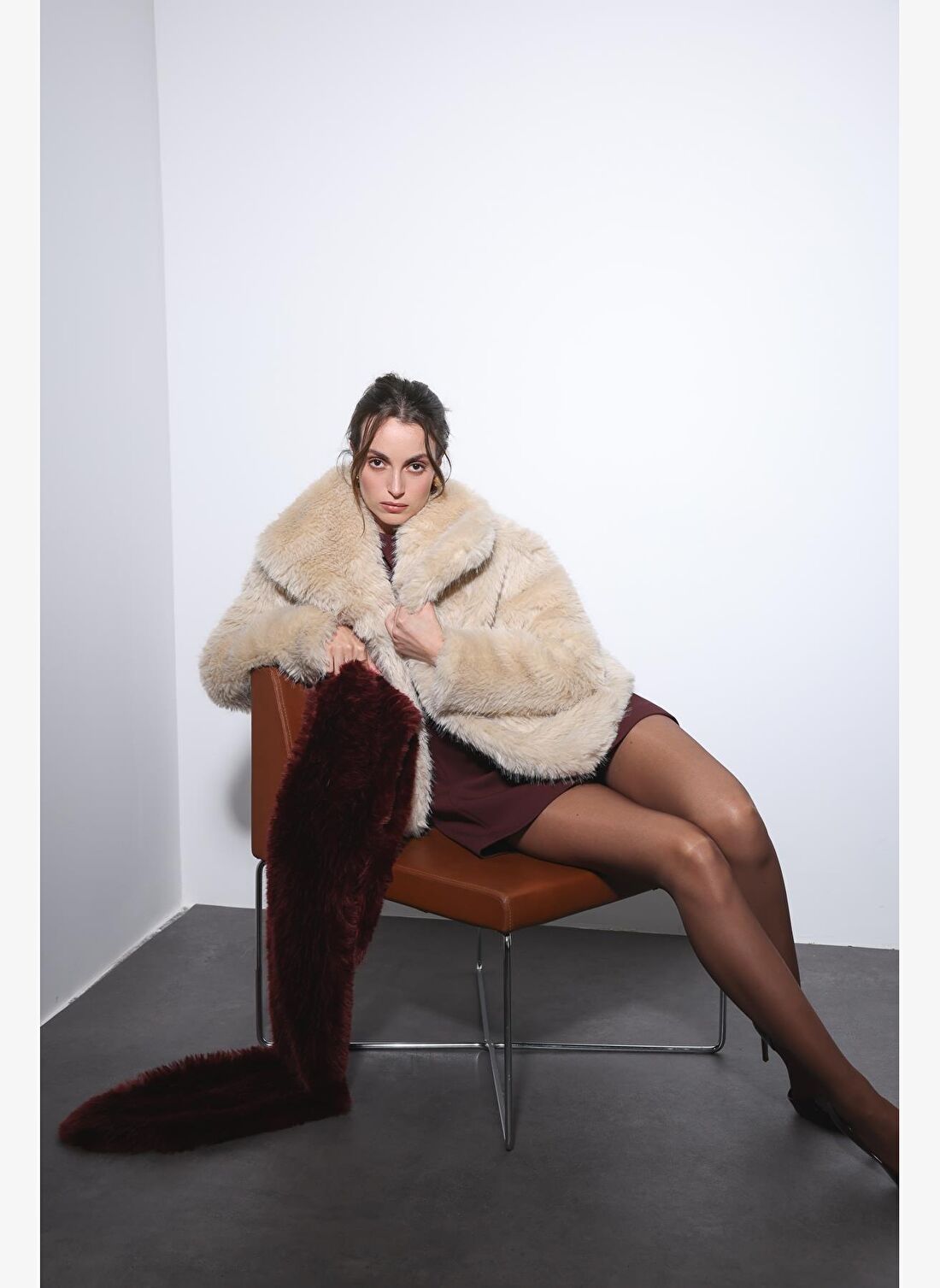 Antioch Ekru Suni Kürk Kadın Ceket - 15776417 | Boyner