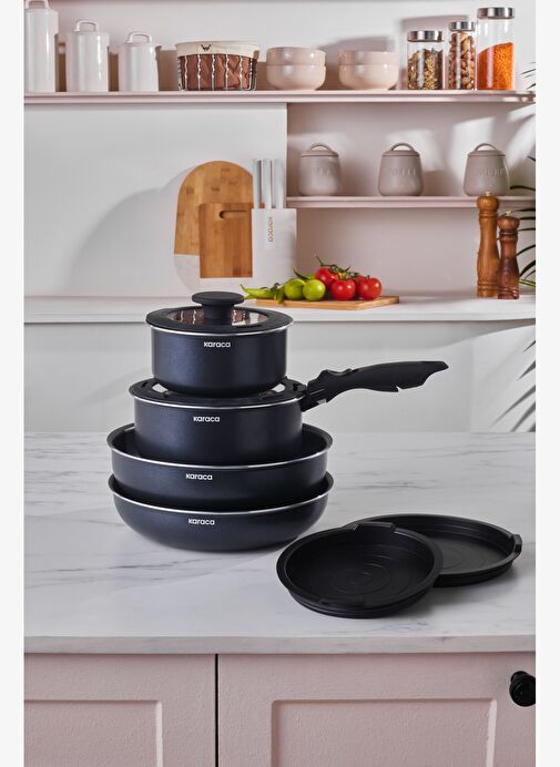 Karaca Biodiamond Smart Clip İndüksiyon Tabanlı 9 Parça Tencere Seti ...