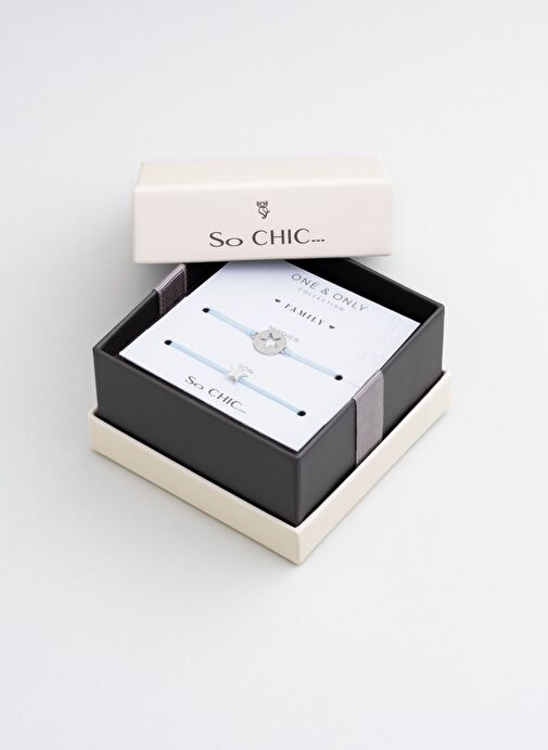 Anne Ve Oğul 18 Ayar Beyaz Altın Kaplama Gümüş Yıldız Bileklik ...