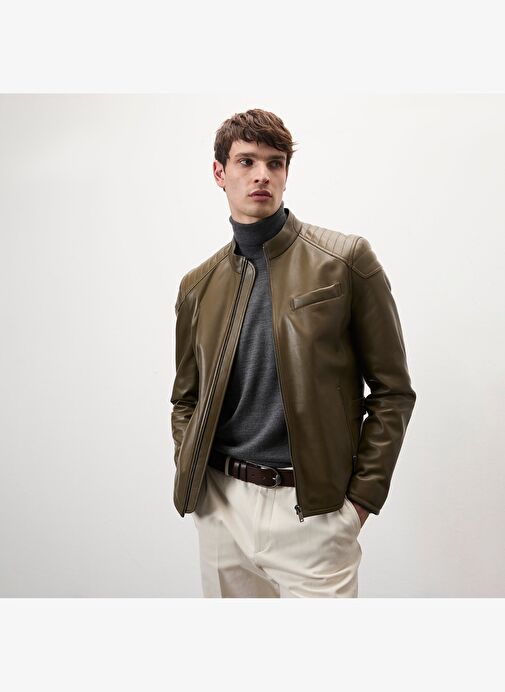 Dugan Haki Erkek Deri Mont - 15782166 | Boyner