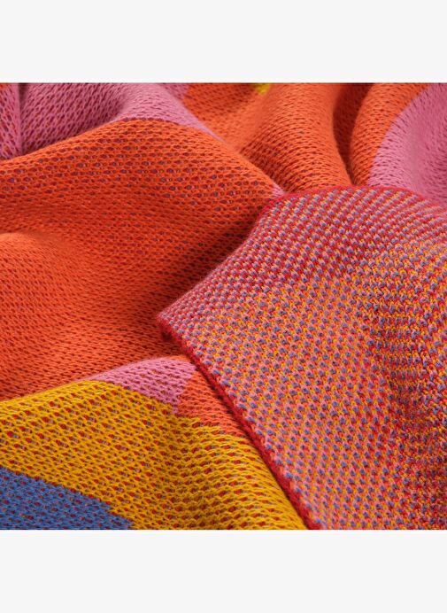 Moda Jakarlı Örme Akrilik Koltuk Şalı 130X170 Cm Renkli - 15688477 | Boyner