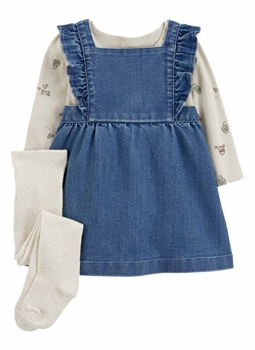 Kız Bebek Salopet Set 3'Lü Paket - 15519631 | Boyner