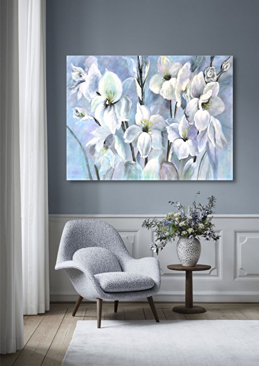 Çiçek Soyut El Yapımı Yağlı Boya Tablo 94Cmx75cm - 15099260 | Boyner