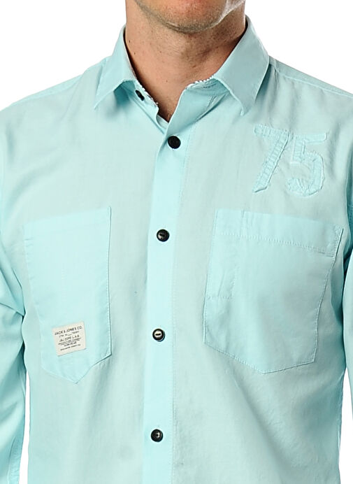 Jack & Jones Mavi Erkek Gömlek 12064897 Feature - 458953 | Boyner