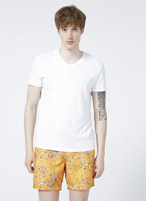 Aeropostale Turuncu Desenli Erkek Şort Mayo - 1041002 | Boyner