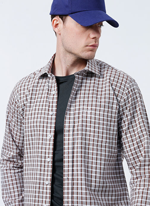 Beymen Business Beyaz - Kahverengi Erkek Comfort Fit Gömlek ...