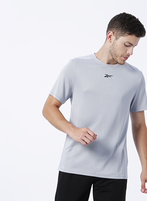 Reebok Bisiklet Yaka Düz Gri Erkek T-Shirt Hi0682 Wor Melange Tee ...