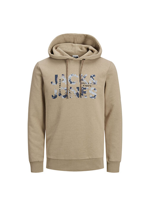 Jack & Jones Kapüşon Yaka Koyu Bej Erkek Sweatshırt 12216242_Jcotech ...