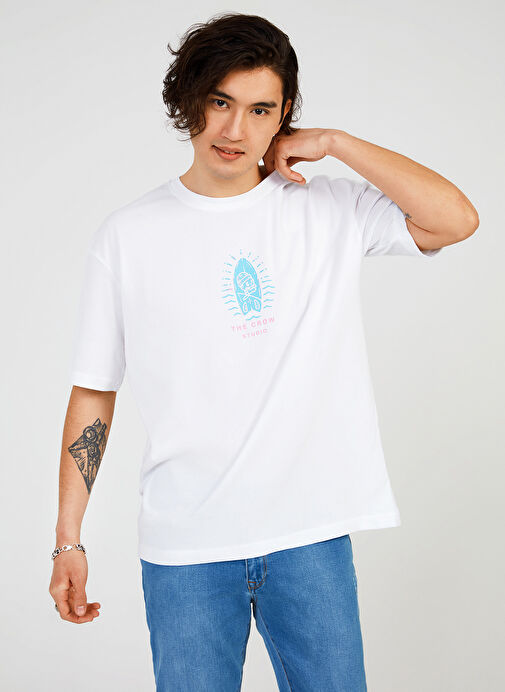 The Crow Bisiklet Yaka Baskılı Beyaz Erkek T-Shirt Tc9001baskili Tshirt ...