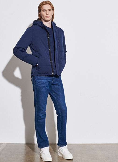 Wrangler Lacivert Erkek Kapüşonlu Mont W222558114 - 1330674 | Boyner