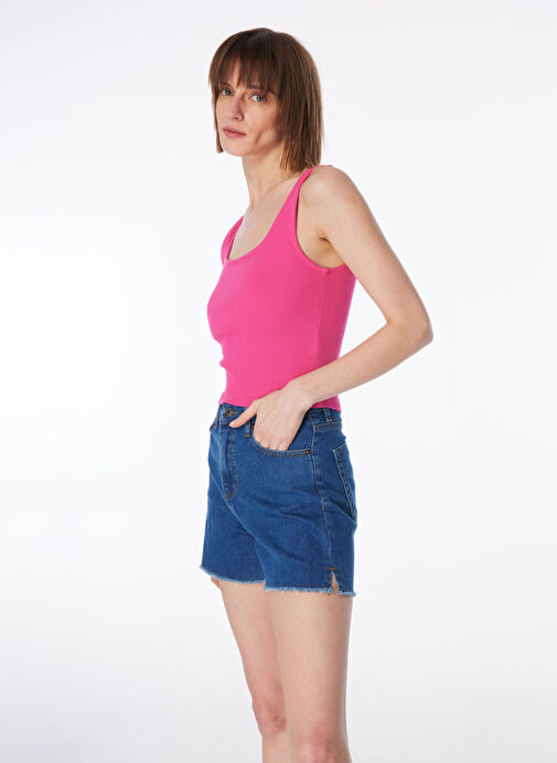 Fabrika Fuşya Kadın Kare Yaka Crop Atlet Tarran - 1330909 | Boyner