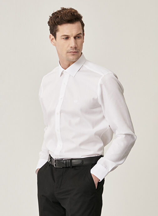 Beymen Business Beyaz Erkek Klasik Gömlek Slim Fit Düz Gömlek - 1358711 ...