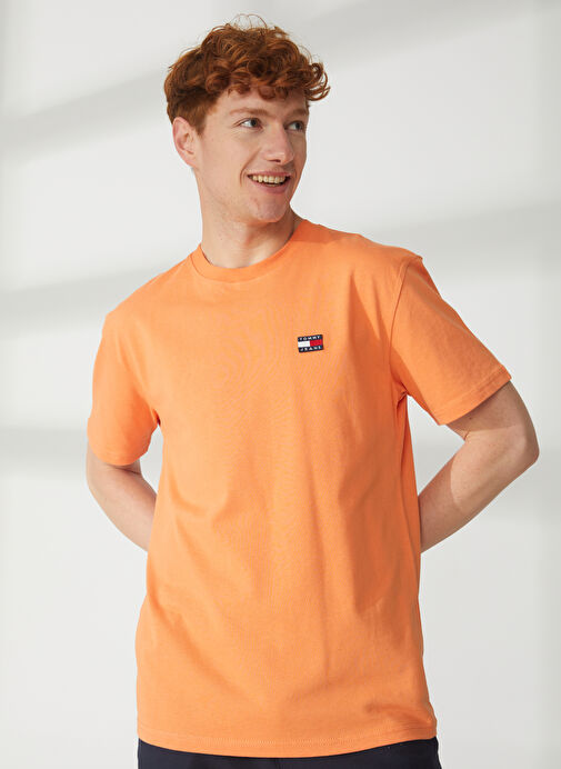 Tommy Jeans Bisiklet Yaka Düz Turuncu Erkek T-Shirt Dm0dm16320sdc_Tjm ...