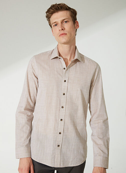 Beymen Business Slim Fit Klasik Yaka Bej Erkek Gömlek 4B2023200003 ...