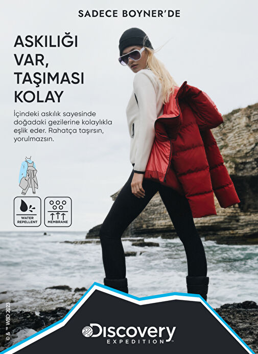 Discovery Expedition Kırmızı Kadın Kapüşon Yaka Standart Fit Mont D3wl ...