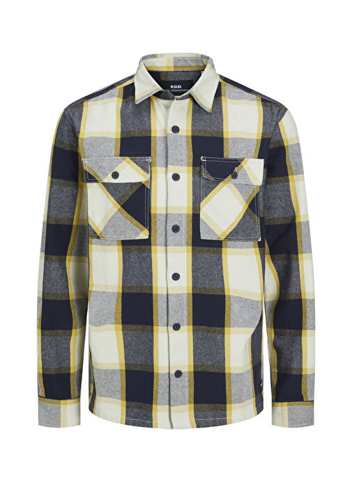Jack & Jones Geniş Fit Sarı Erkek Gömlek 12243507_Rddbrady Check ...