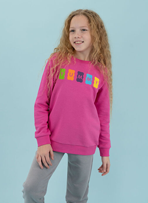 Haribo Pembe Kız Çocuk Bisiklet Yaka Sweatshirt Hrbtxt309 - 1745009 ...