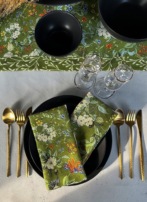 Sertex Home Yeşil Çiçek Desenli Peçete - 1757877 | Boyner