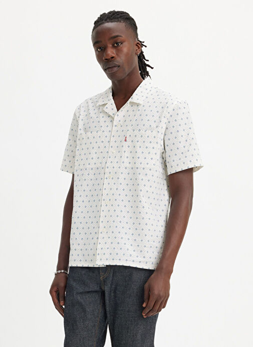 Levis Normal Beyaz Baskılı Erkek Gömlek A8457-0002_The Standard Camp ...