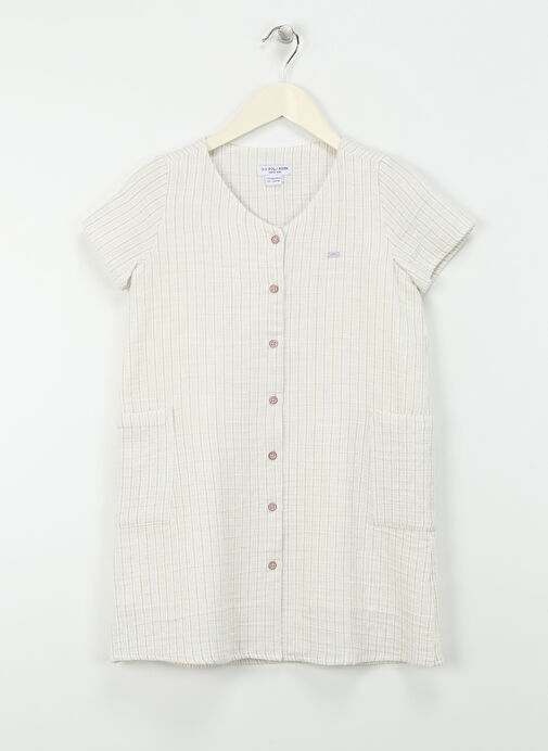 U.S. Polo Assn. Krem Kız Çocuk Midi Elbise Fauma - 1790066 | Boyner