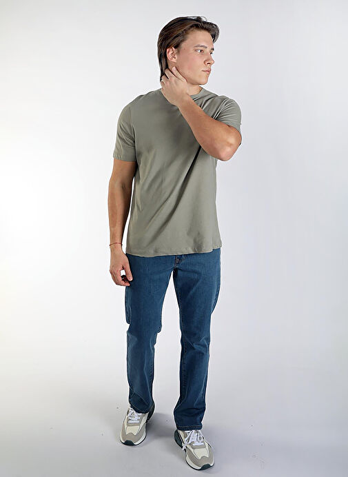 Lee Cooper Yuvarlak Yaka Haki Erkek T-Shirt 242 Lcm 242010 Marelo Hakİ ...