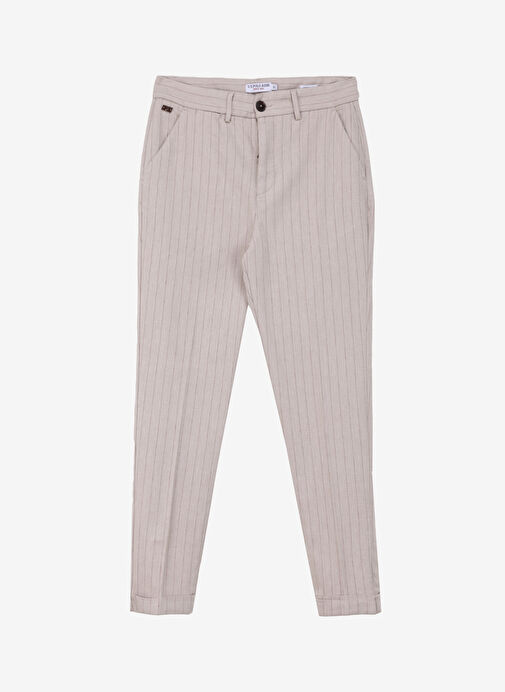 U.S. Polo Assn. Normal Bel Normal Paça Carrot Bej Erkek Pantolon Berent ...