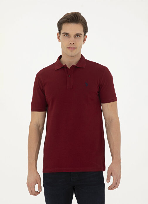 U.S. Polo Assn. Bordo Erkek Slim Fit Polo T-Shirt Gtp04iy024 - 1791709 ...