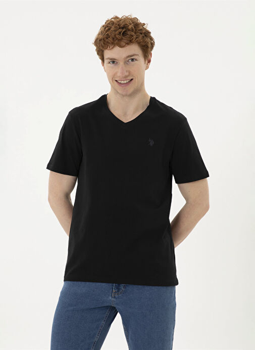 U.S. Polo Assn. V Yaka Siyah Erkek T-Shirt Gts02iy024 - 1791738 | Boyner