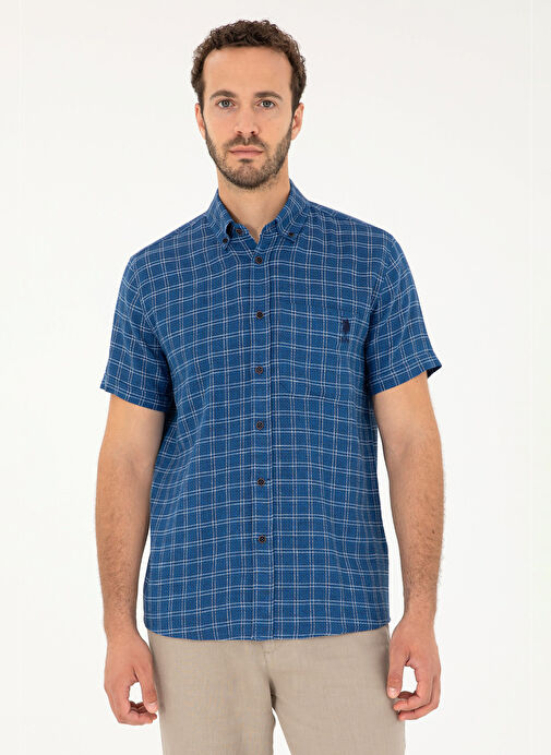 U.S. Polo Assn. Lacivert Erkek Düğmeli Regular Fit Gömlek Junya ...