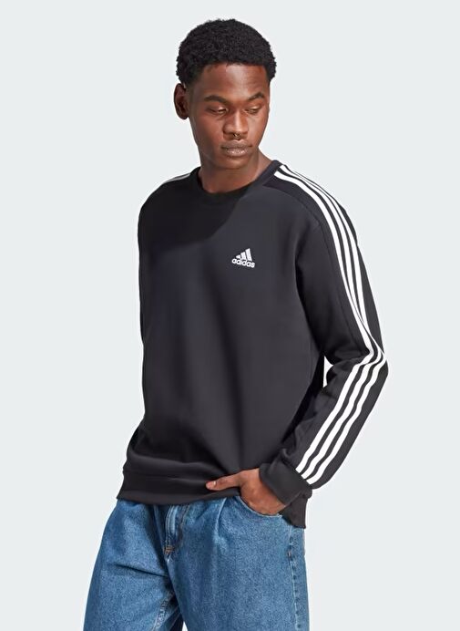 Adidas Ib4027 M 3S Fl Swt Siyah Erkek Yuvarlak Yaka Normal Kalıp ...
