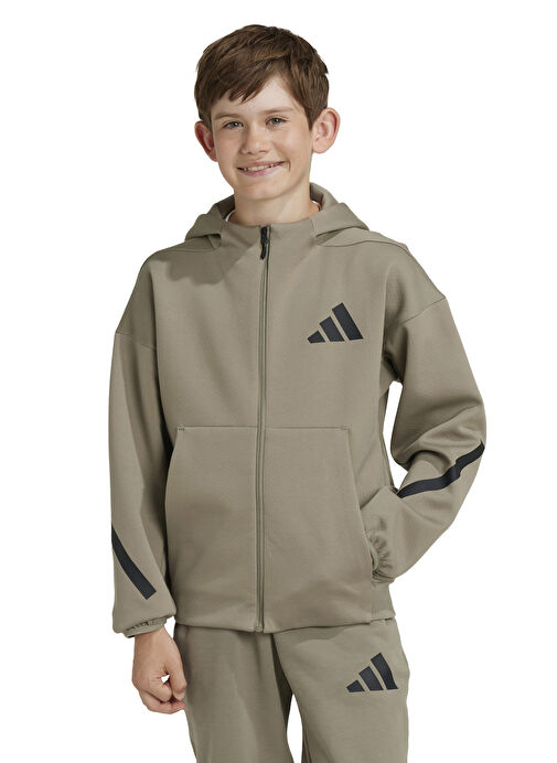 Adidas Kahve Kız Çocuk Düz Eşofman Üstü Jf8955-J Z.N.E.Fz - 15171699 ...