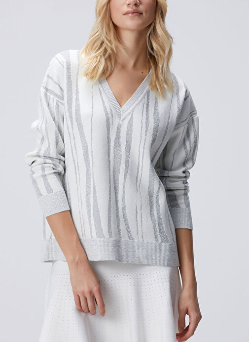 Network Ekru Kadın V Basic Jakarlı Kazak 1093069 - 15332743 | Boyner