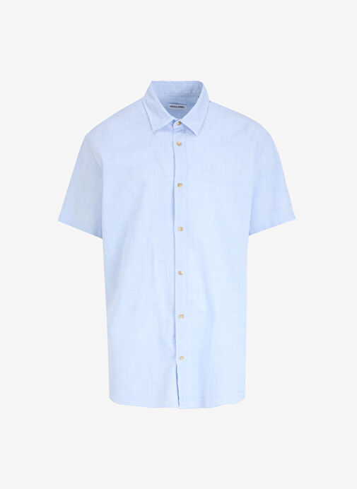 Jack & Jones Mavi Erkek Gömlek Slim Fit Gömlek Jjstructure Shirt Ss ...
