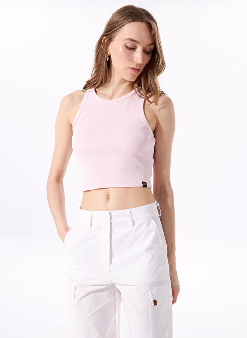 Jeep Pembe Kadın Bisiklet Yaka Soluk Efektli Basic Atlet C4sl-Tst4044 ...