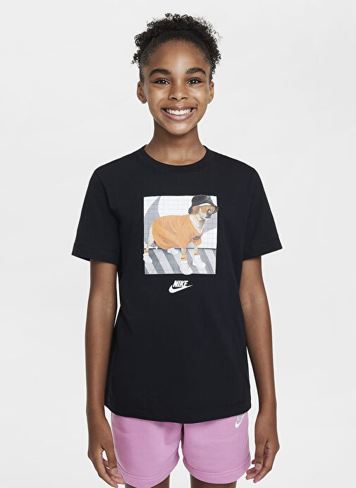 Nike Siyah Erkek Çocuk Düz T-Shirt Hf5992-010-K Nsw Tee Adapt Boobie B ...