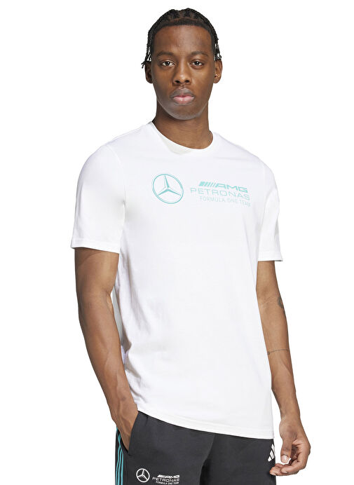 Adidas Jv5456 Mercedes Dna Gftee M Beyaz Yuvarlak Yaka Regular Fit T ...