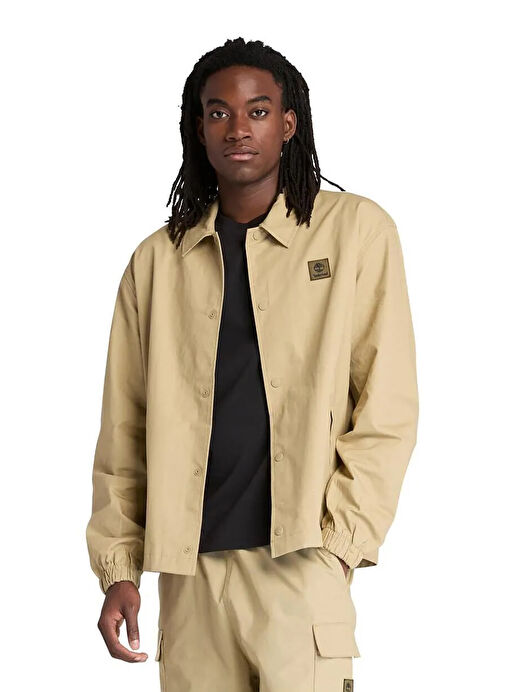 Timberland Woven Badge Ripstop Coach Jacket Bej Normal Kalıp Düz Erkek ...