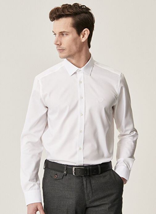 Beymen Business Beyaz Erkek Klasik Slim Fit Gömlek 4B2000000007_Byz ...