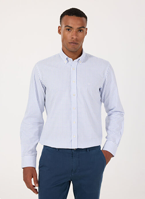 Beymen Business Lacivert Erkek Düğmeli Regular Fit Gömlek Bbe020252382 ...