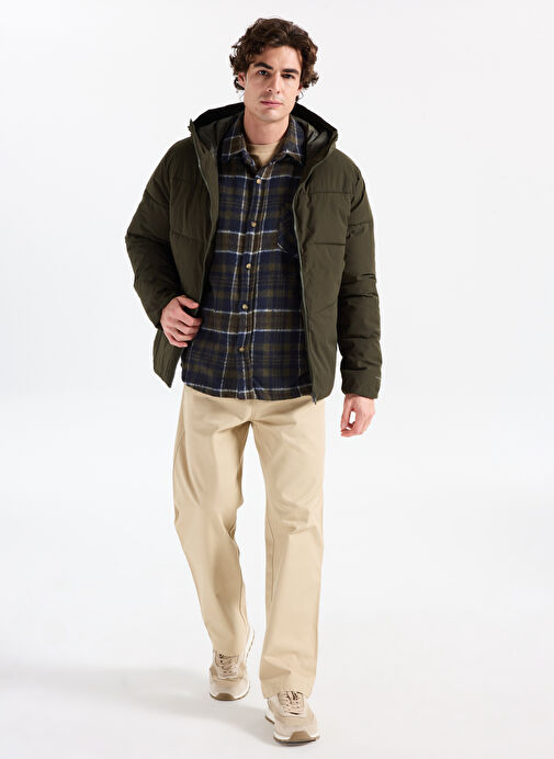 Jack & Jones Bordo Erkek Kapüşonlu Normal Mont 12283517_Jjglobal Puffer ...