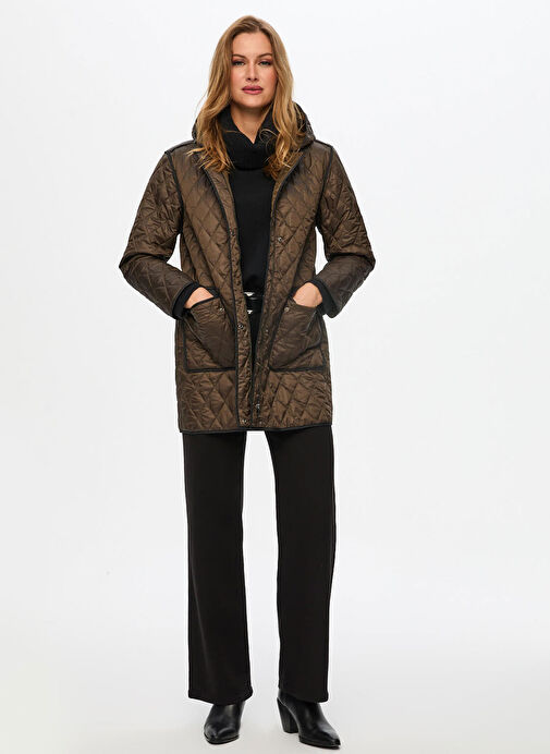 Faik Sönmez Haki Kadın Normal Kapitone Kaban Uw26kkb004 - 15741327 | Boyner