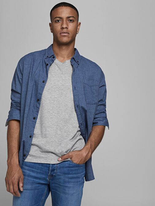 Jjeplaın V Yaka Basıc Tişört 12136713 - 15162889 | Boyner