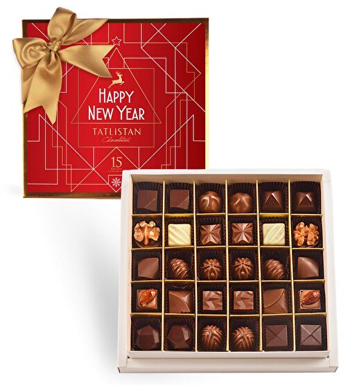 Yeni Yıl Çizgileri 15 Çeşitli Artisan Çikolata 30'Lu - 15326097 | Boyner