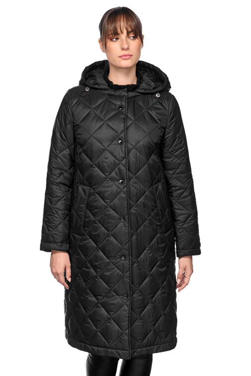 Geox Kadın Siyah Xhup, Amabel Kapüşonlu Kaban W4620bt3132f9000 ...