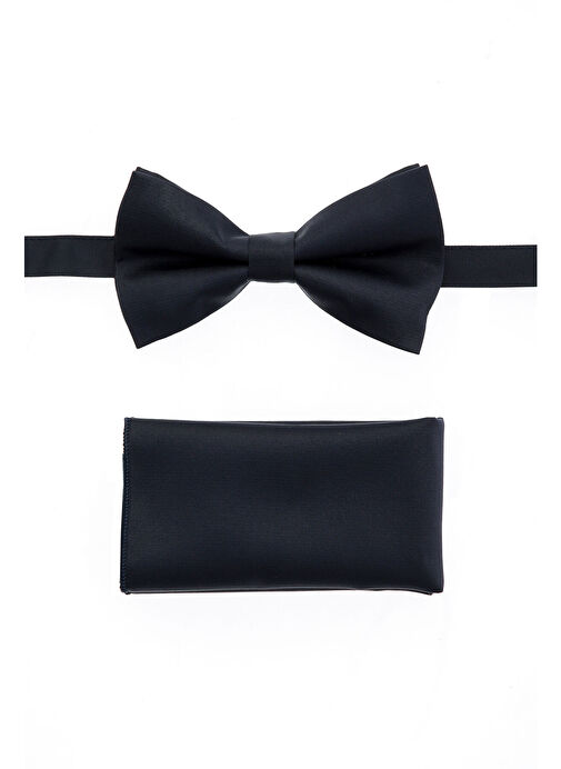 Lacivert Düz Papyon Mendil Set - 15410101 | Boyner